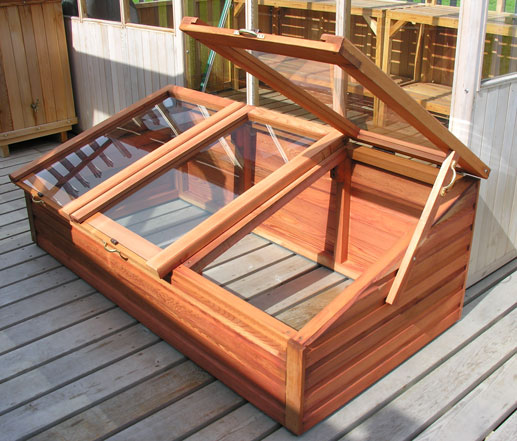 5ft x 2ft Cedar Coldframe Stained Clear £315
